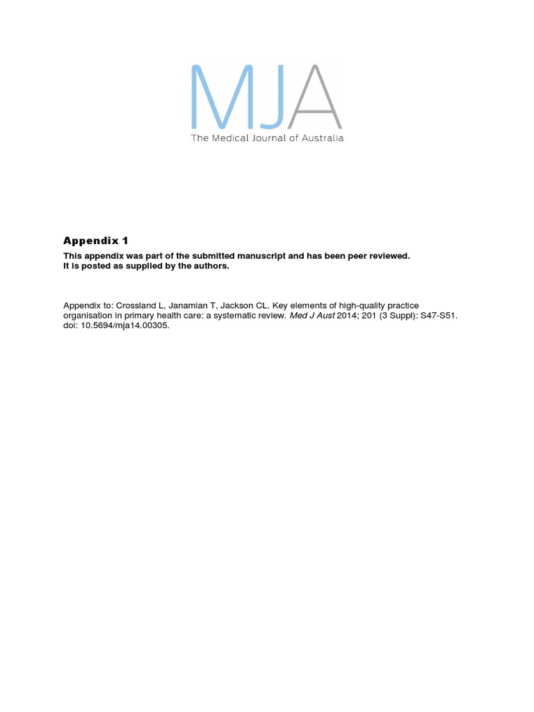 Cro00305 Appendix1 | Download Free PDF | Systematic Review | Science
