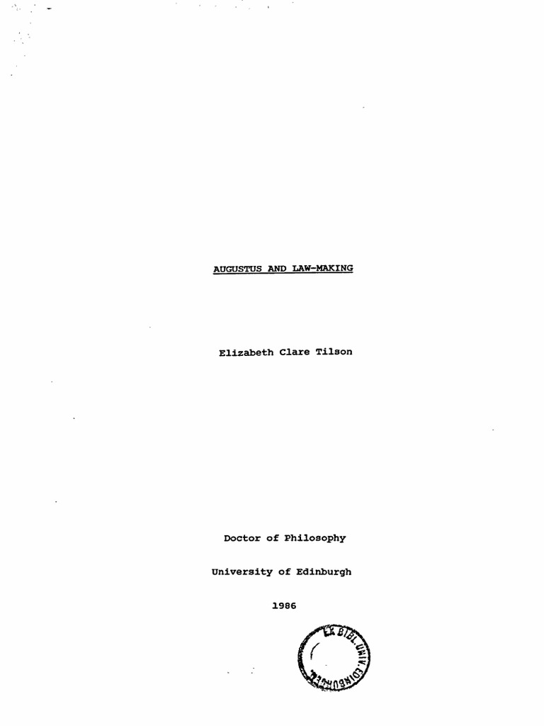 Augustus and Law Making PDF | PDF | Ancient Europe | Social Institutions