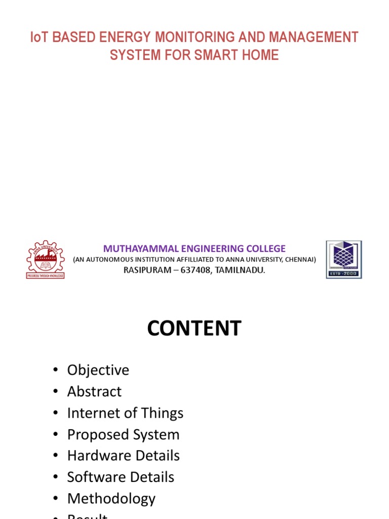 Iot Based Energy Monitoring and Management System For Smart Home ...