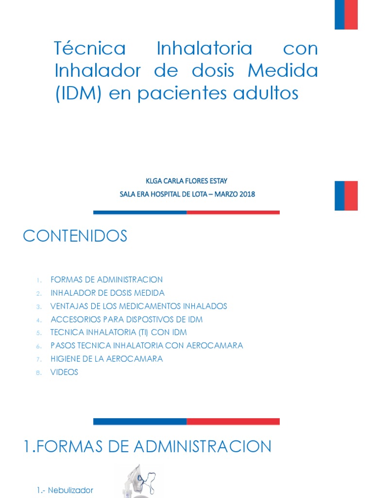 Técnica Inhalatoria Con IDM en Pacientes Adultos | Aerosol ...