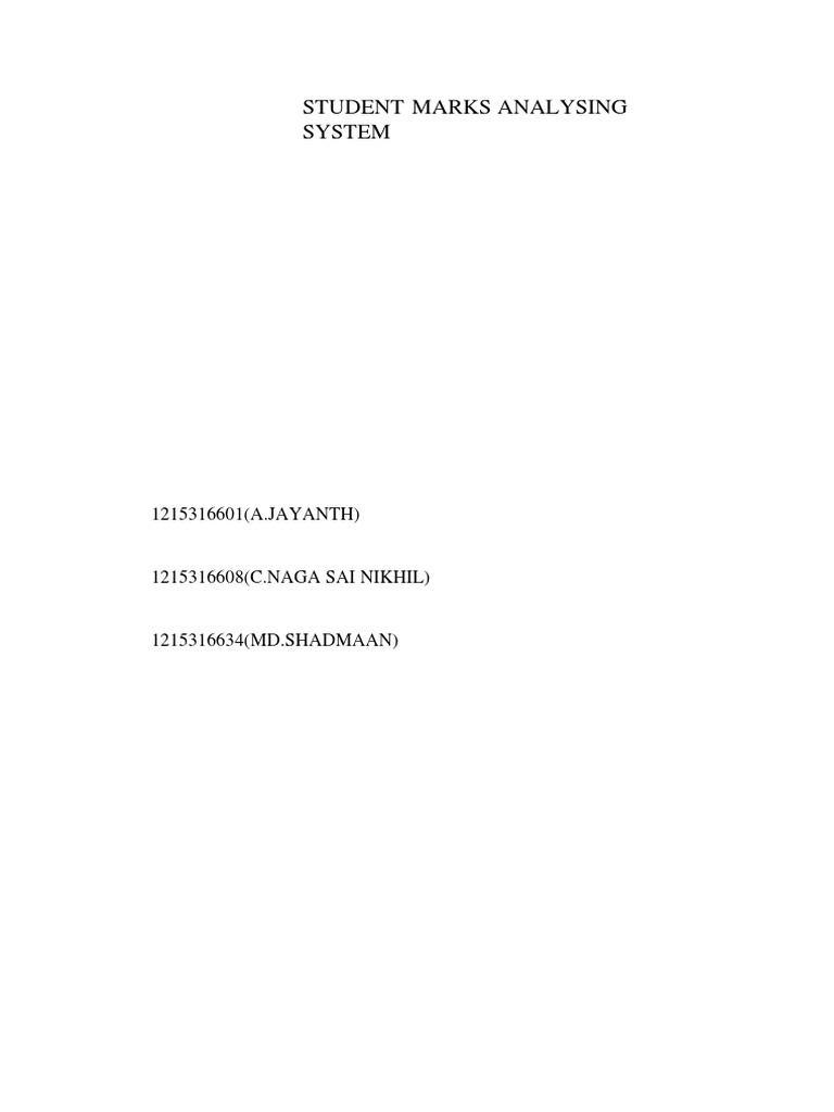 Student Marks Analysis | Download Free PDF | Conceptual Model | Databases