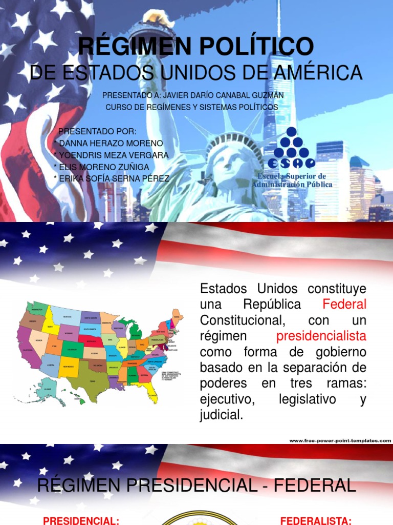 Regimen Politico Estados Unidos | Federación | Partido Demócrata ...