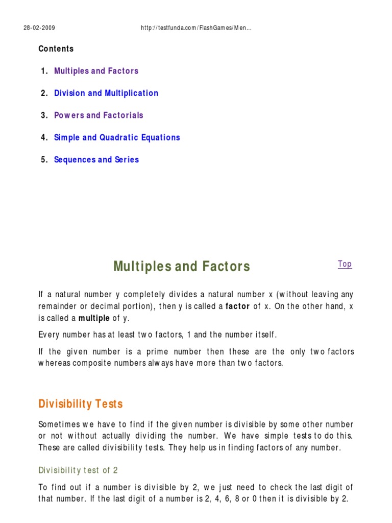 A Comprehensive Guide to Mathematical Concepts Including Divisibility ...
