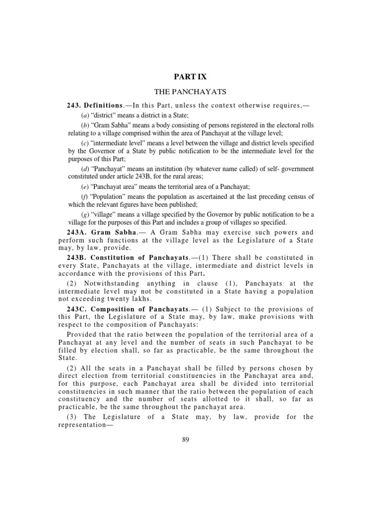 Article 243 To 395 | PDF | Government