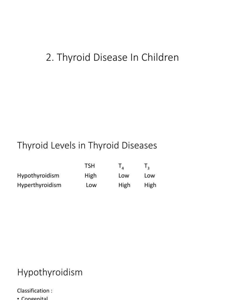 Thyroid Disease in Children | PDF