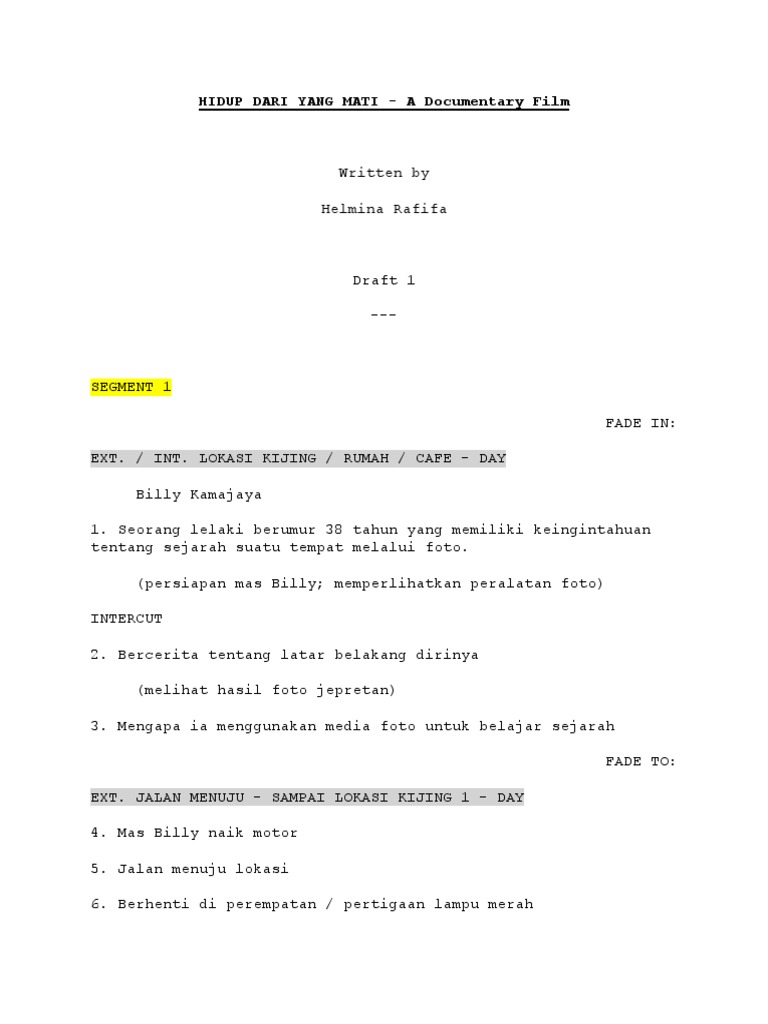 Draft Naskah Film | PDF