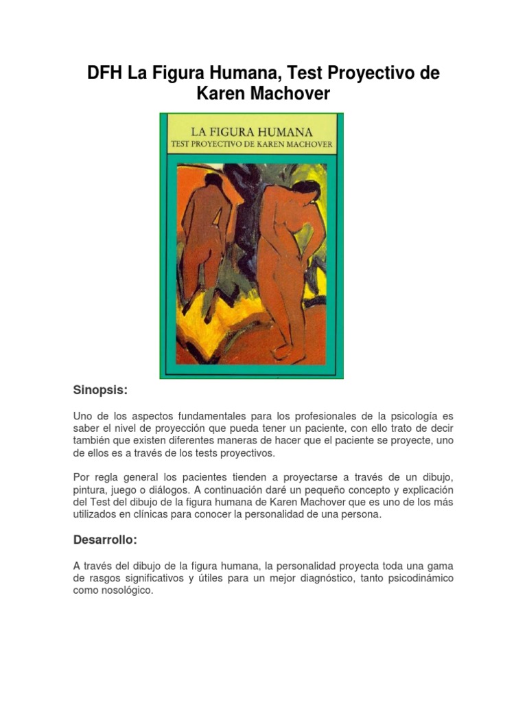 DFH de Karen Machover Descripción | Diagnostico medico | Ciencia cognitiva