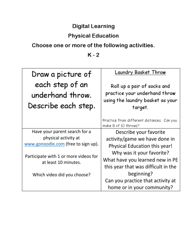 Pe Digital Learning K - 2 | PDF