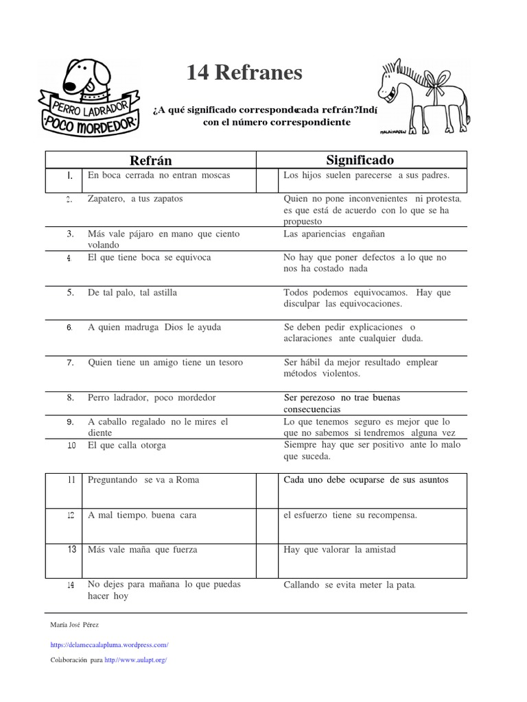 14 Refranes 1 | PDF | Ocio