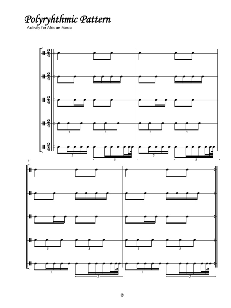 Music of Africa - Polyrhythm | PDF