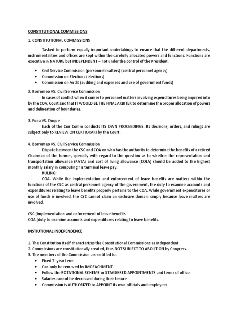 Constitutional Commissions | Download Free PDF | Commission On ...