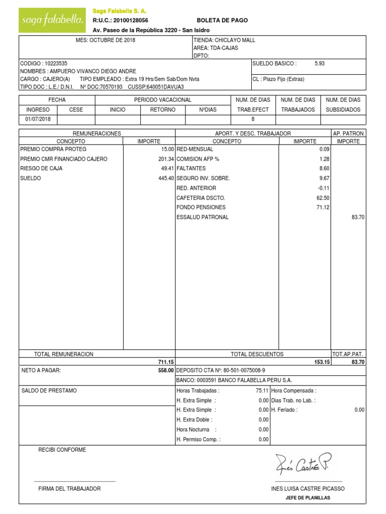 Que Es Boleta De Haberes Mgp