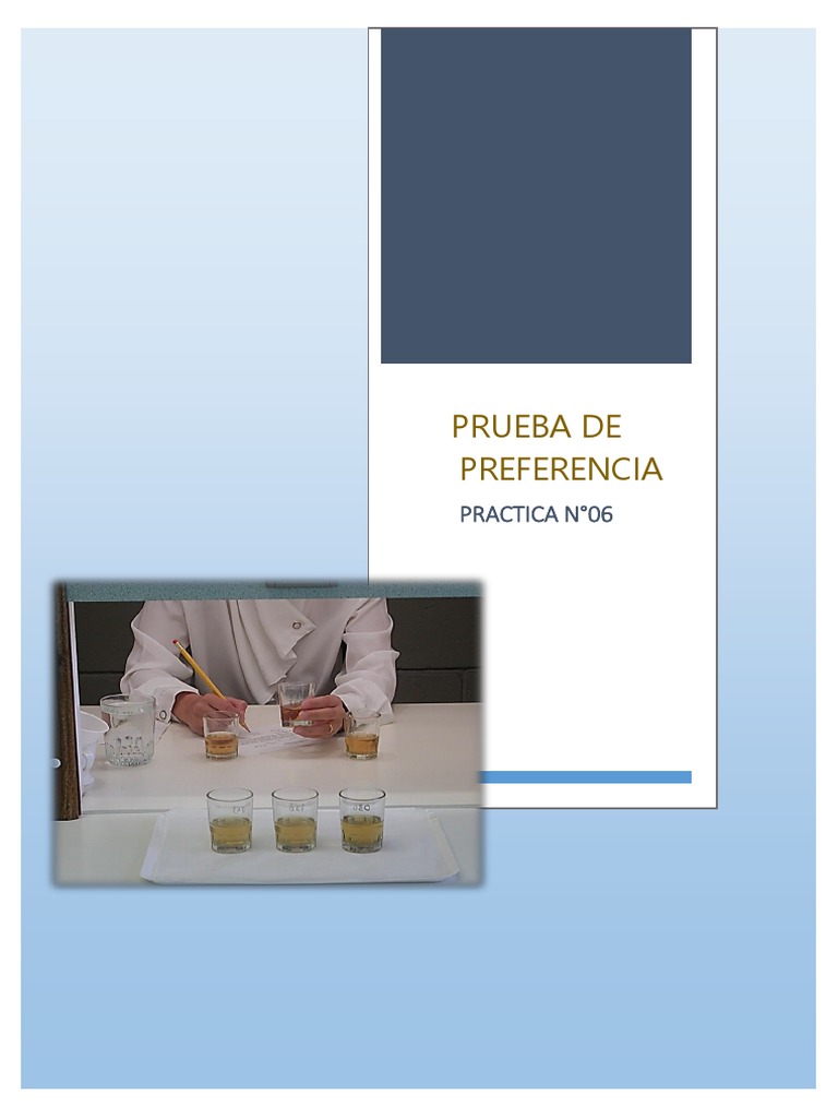 Practica n06 Prueba de Preferencia | PDF | Estadísticas | Probabilidad