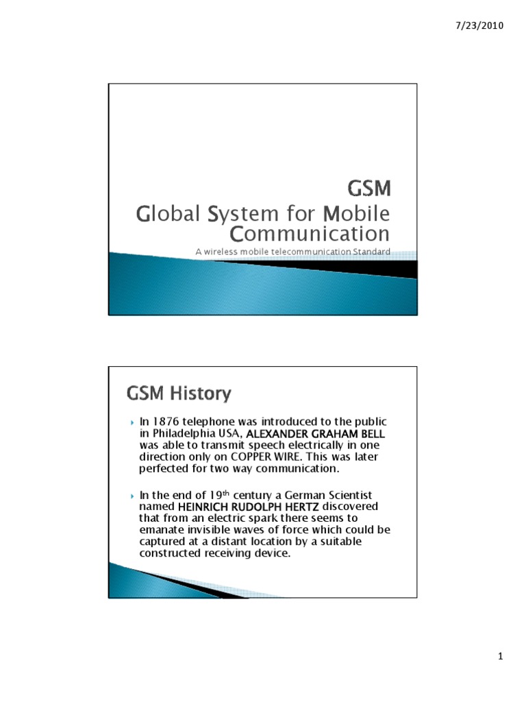 Global System For Mobile Communication Communication: A Wireless Mobile Telecommunication ...