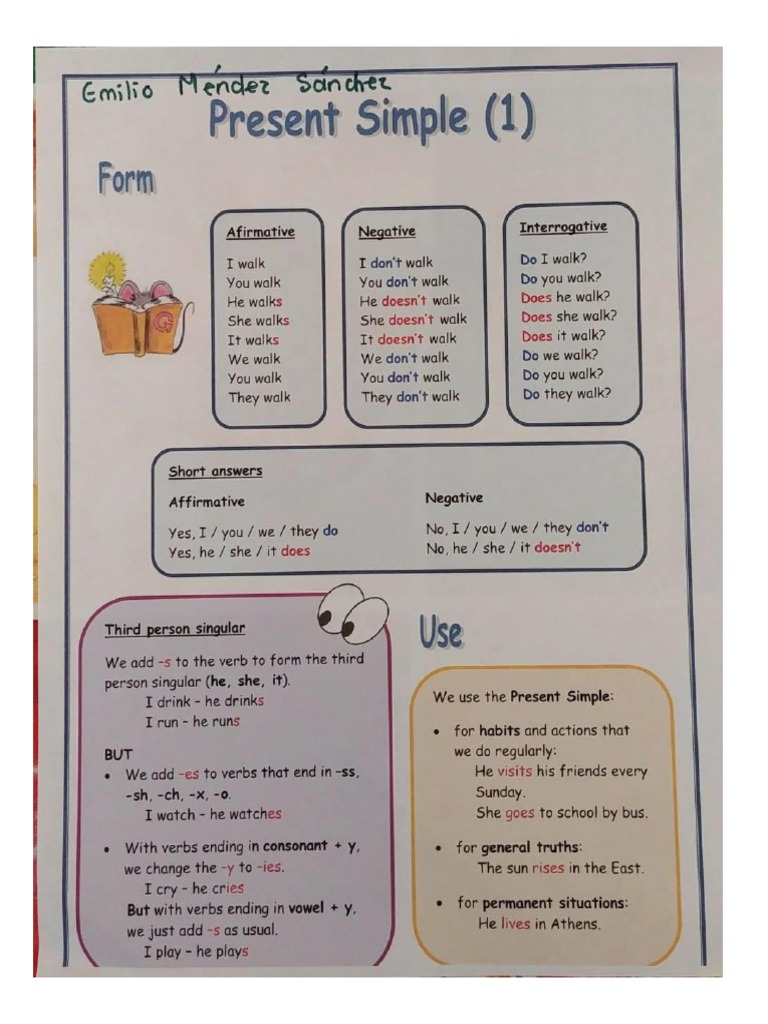 Present Simple Form | PDF