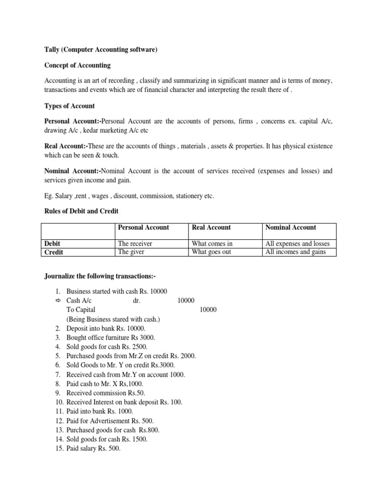 Tally - ERP 9 Notes | PDF | Debits And Credits | Computer Architecture