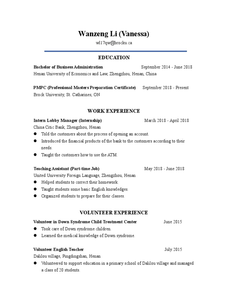 Resume - Vanessa | PDF