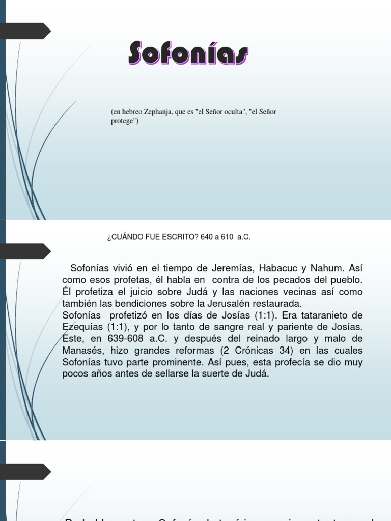 Sofonías El Profeta