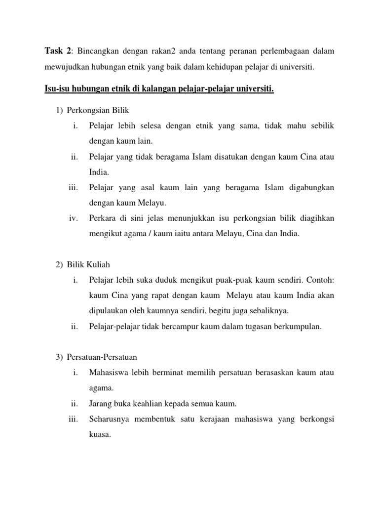 Task 2: Bincangkan Dengan Rakan2 Anda Tentang Peranan Perlembagaan ...