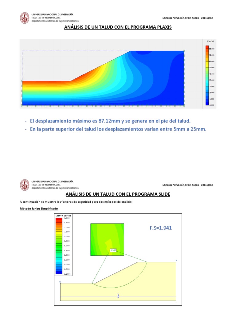 Análisis de Un Talud Con Los Programas Plaxis y Slide | PDF