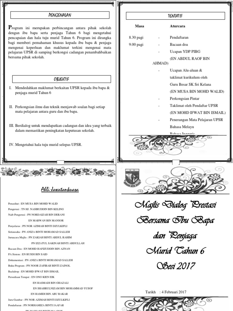 Buku Program Majlis Dialog Prestasi | PDF