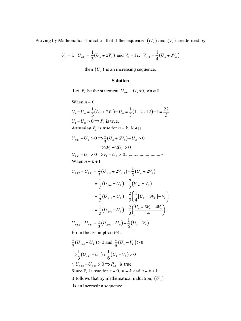 Mathematical Induction | PDF | Mathematical Logic | Analysis