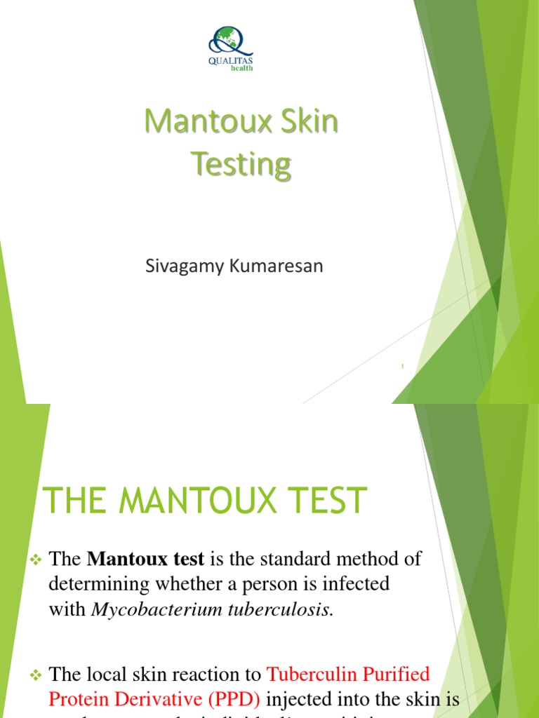 Mantoux Skin Testing: Sivagamy Kumaresan | PDF | Tuberculosis | Rtt