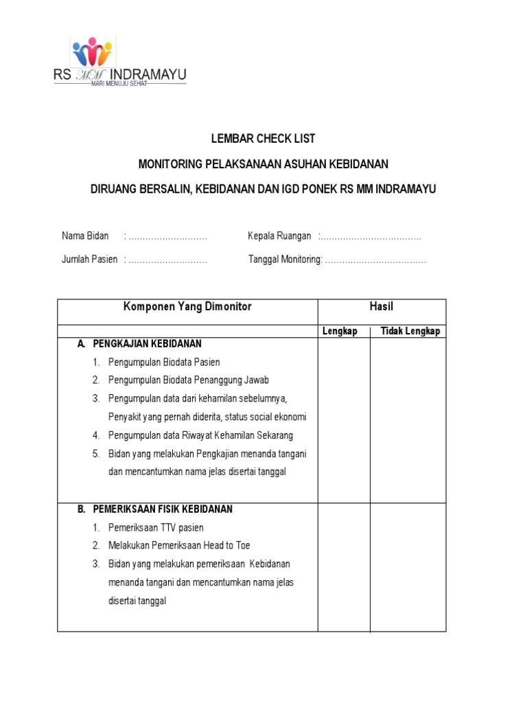 Ceklis Monitor | PDF