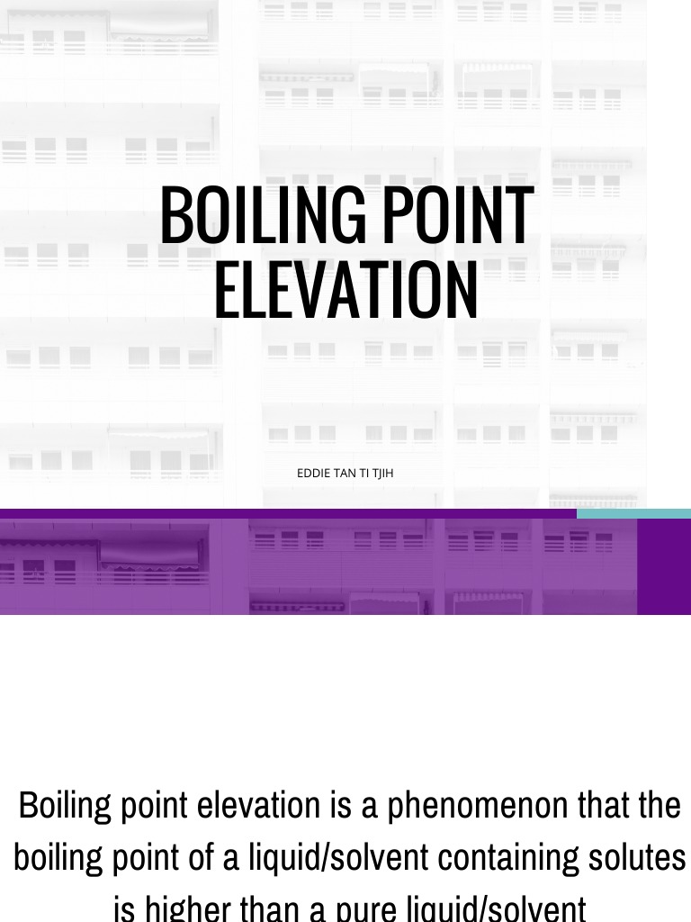 Boiling Point Elevation Explained | PDF