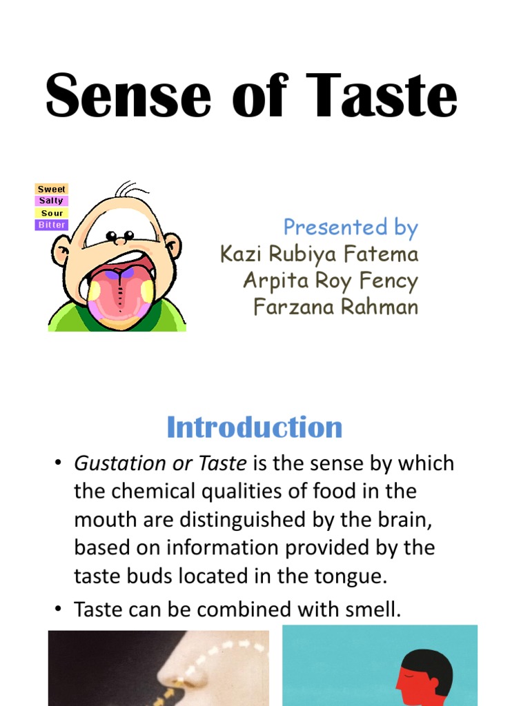 Sense of Taste | Download Free PDF | Taste | Senses