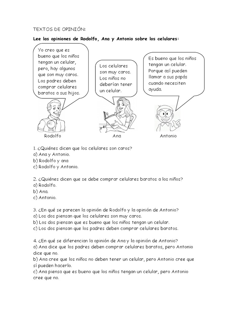 LECTUR ECE: Textos de Opinión | Lectura (proceso) | Internet