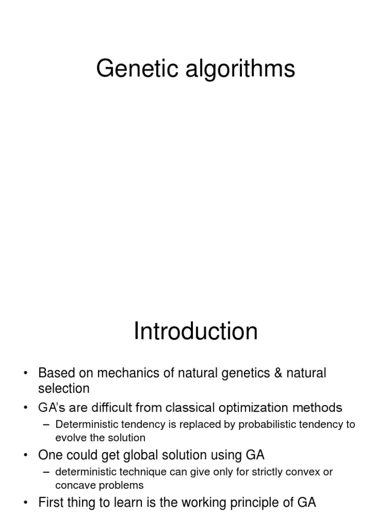 11 Genetic Algorithms | PDF | Genetic Algorithm | Mathematical Optimization