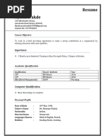 Simple Bio Data Format | PDF