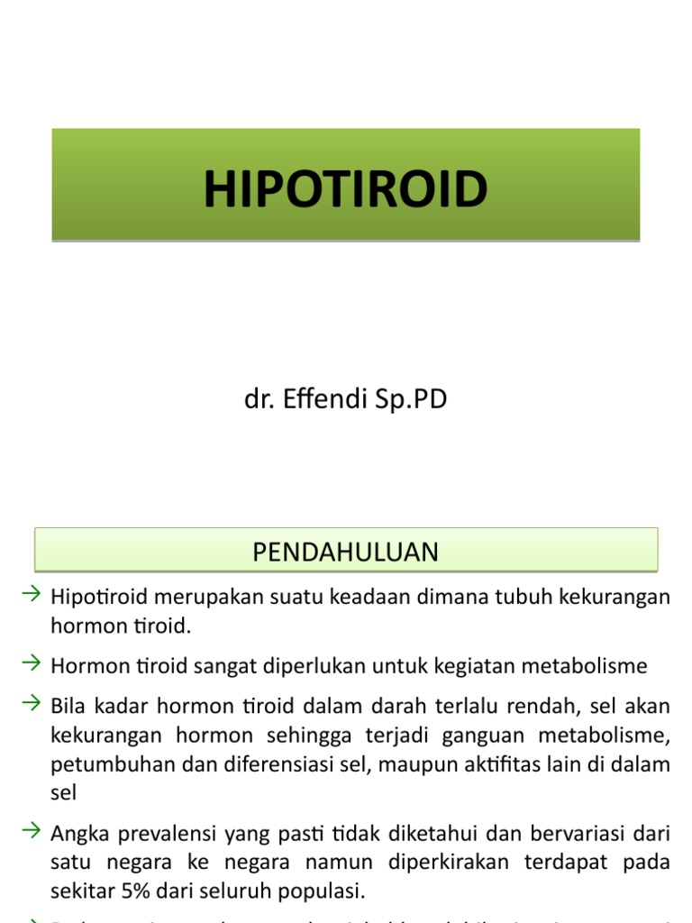 HIPOTIROID | PDF | Kesehatan Holistik | Sains & Matematika