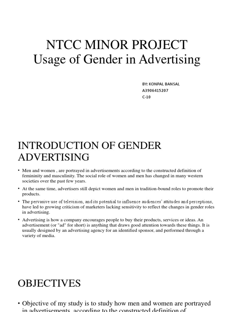 Gender Based Advertising | PDF | Stereotypes | Gender Role