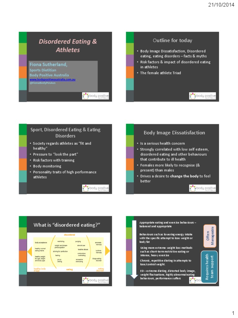 ACU Eating Disorders 2014 - Slides | PDF | Eating Disorder | Body Image