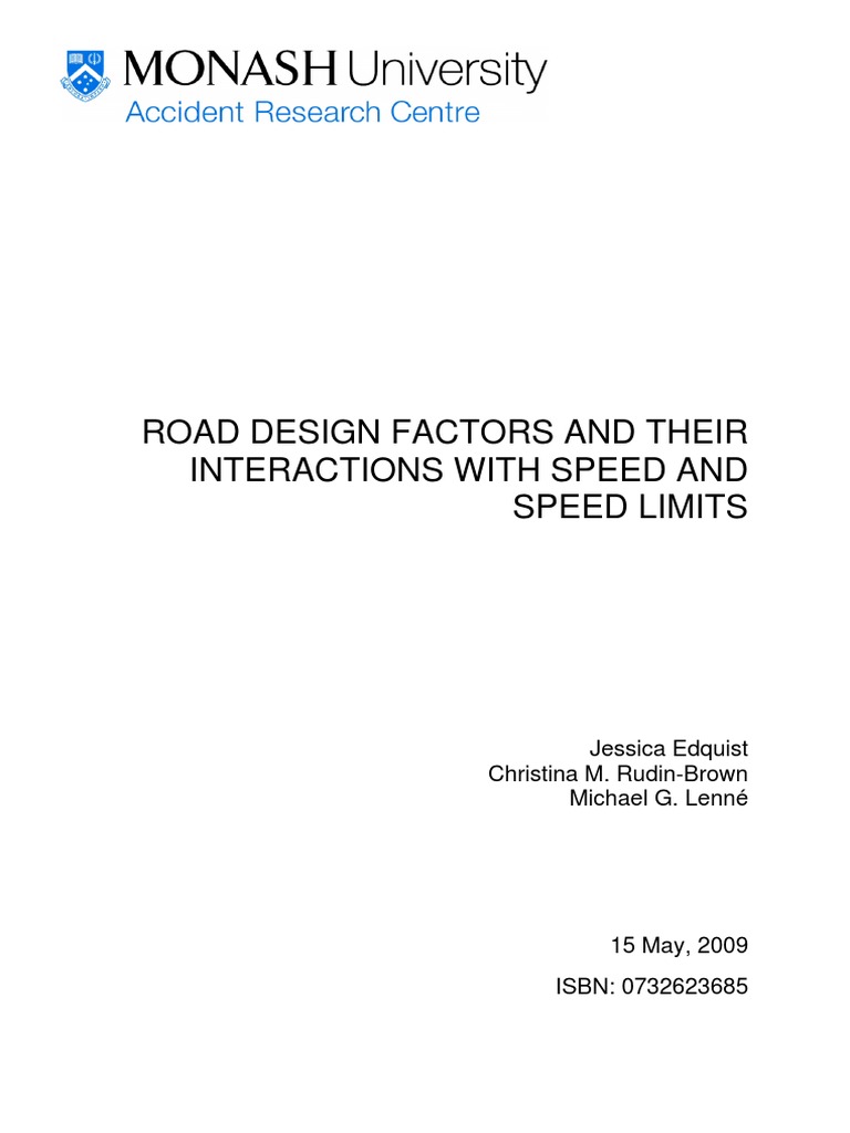 Road Design Factors and Their Interactions With Speed and Speed Limits ...