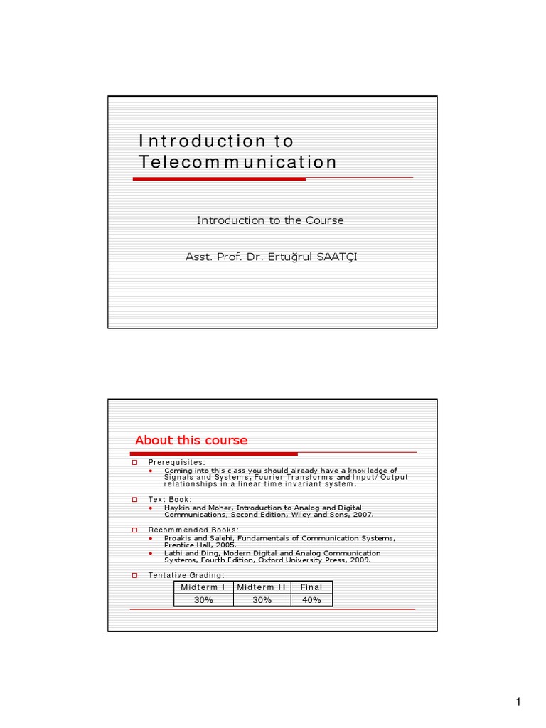 Introduction To Telecommunication | PDF | Modulation | Telecommunication