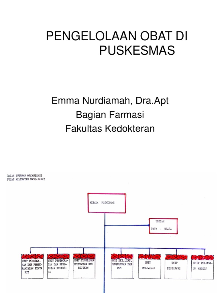 Pengelolaan Obat Di Puskesmas Pdf