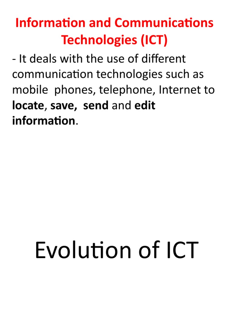 Evolution of ICT | PDF | Integrated Circuit | Electronics