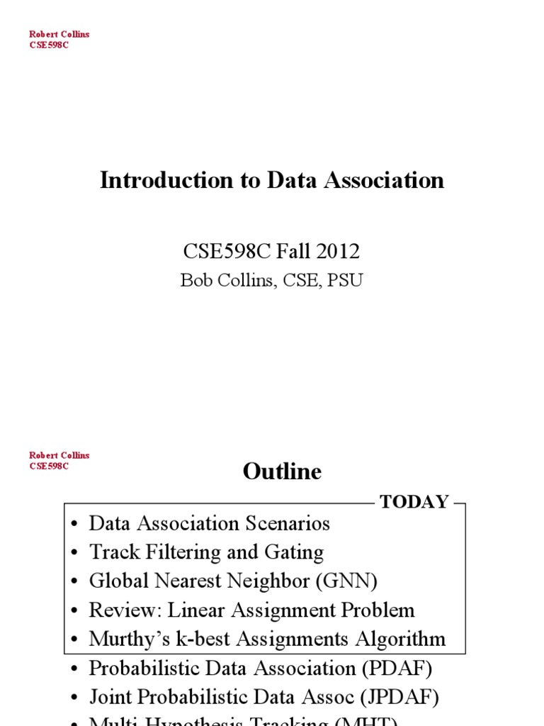 Introduction To Data Association | PDF | Theoretical Computer Science | Graph Theory