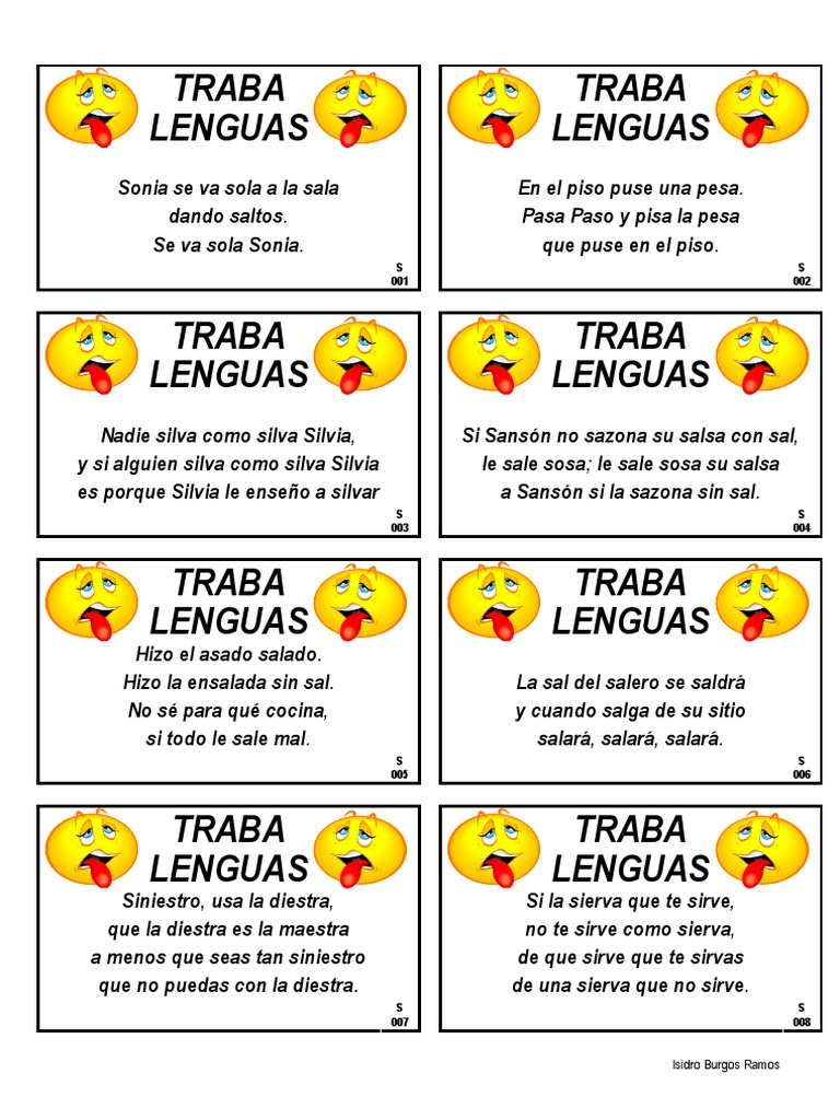 Trabalenguas PDF | PDF