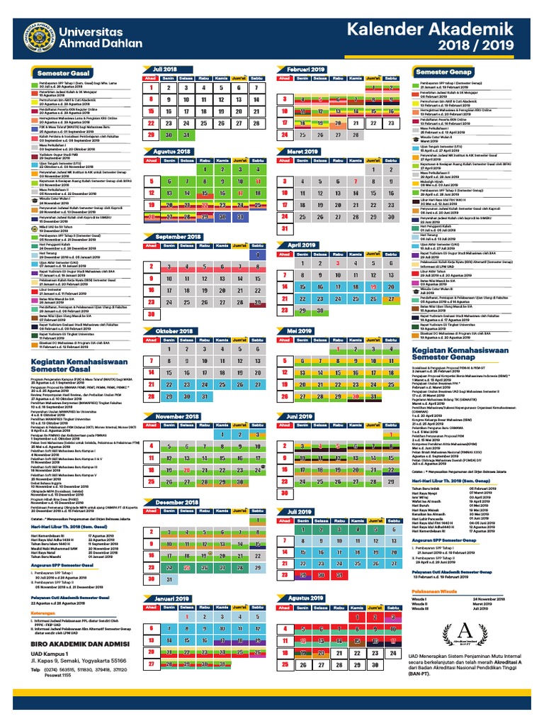 Kalender Akademik Uad 2018-20193 | PDF