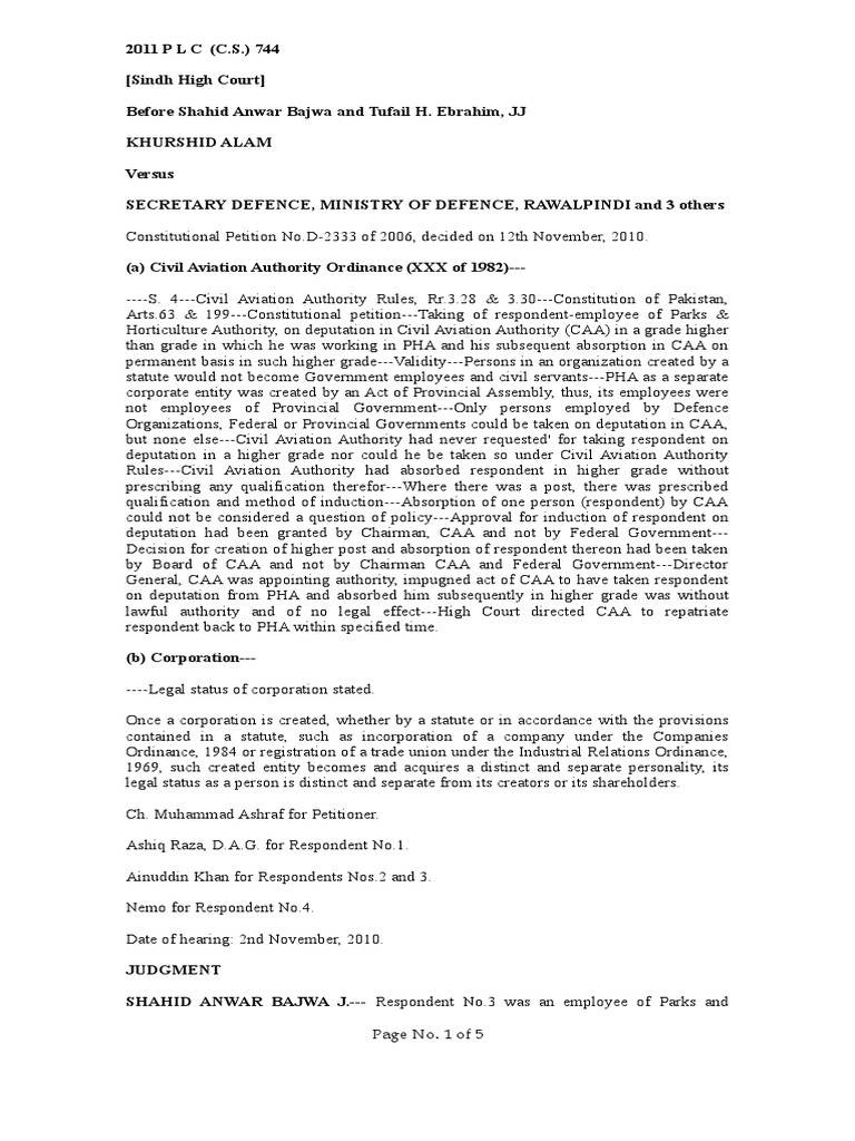 Absorption of Deputation | PDF | Federal Government Of The United ...