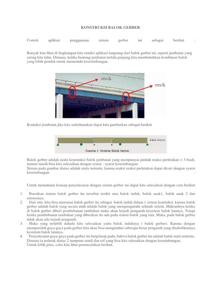Konstruksi Balok Gerber | PDF