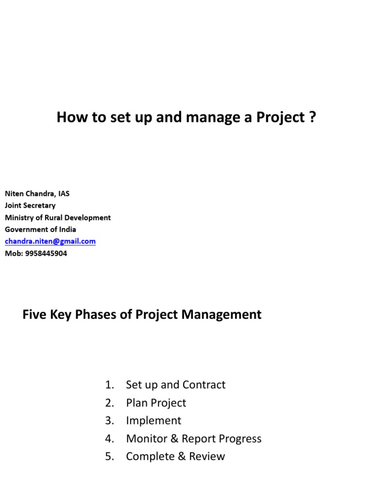 How To Set Up and Manage A Project ? | PDF | Project Management | Goal
