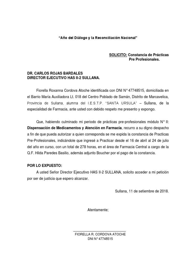 Solicitud de Practicas | PDF | Farmacia | Farmacéutico