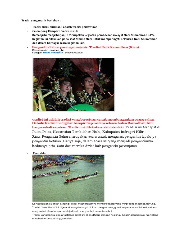 Tradisi Unik Riau | PDF