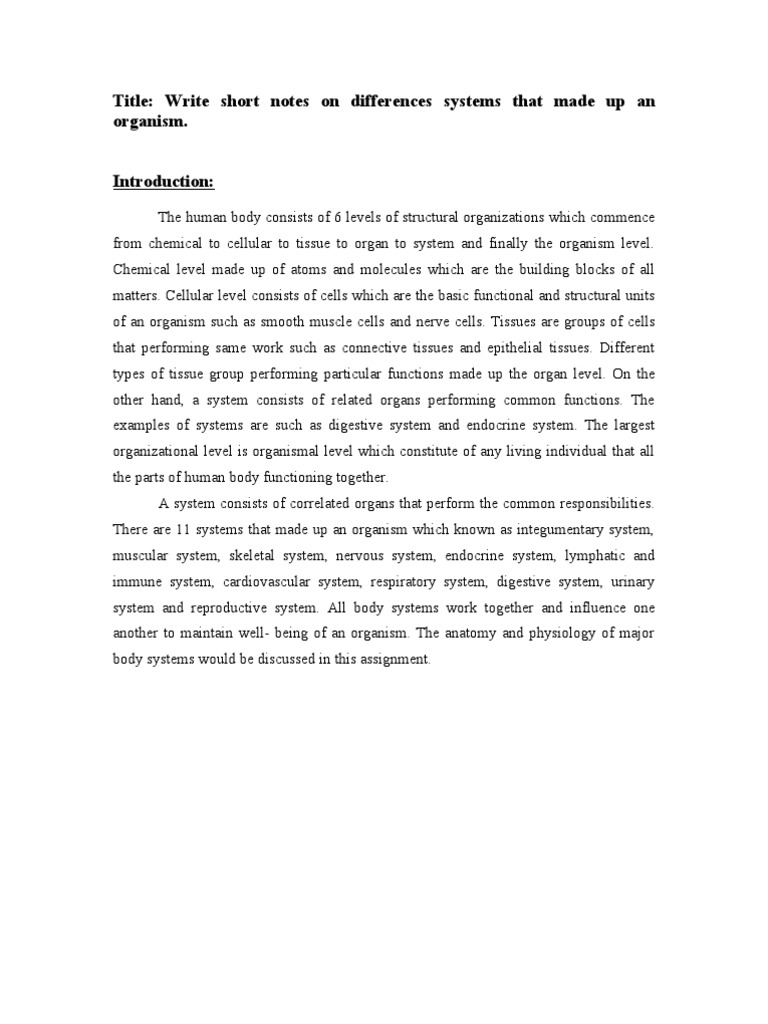 Different Systems of Body | PDF | Lymphatic System | Nervous System