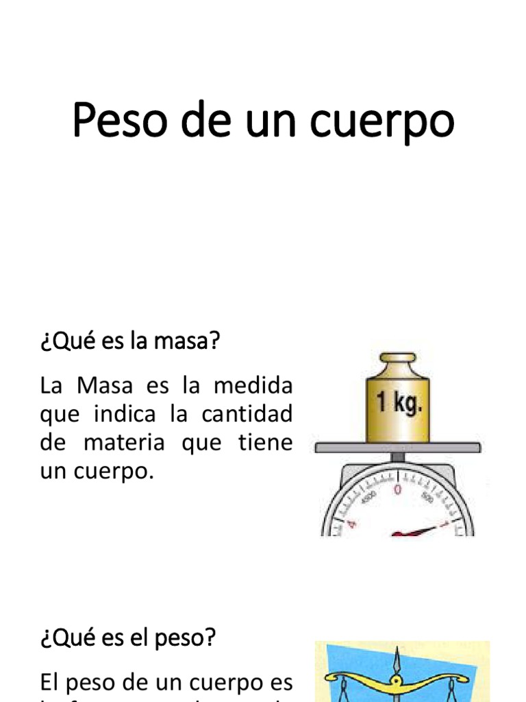 Definición y Concepto de Peso | PDF